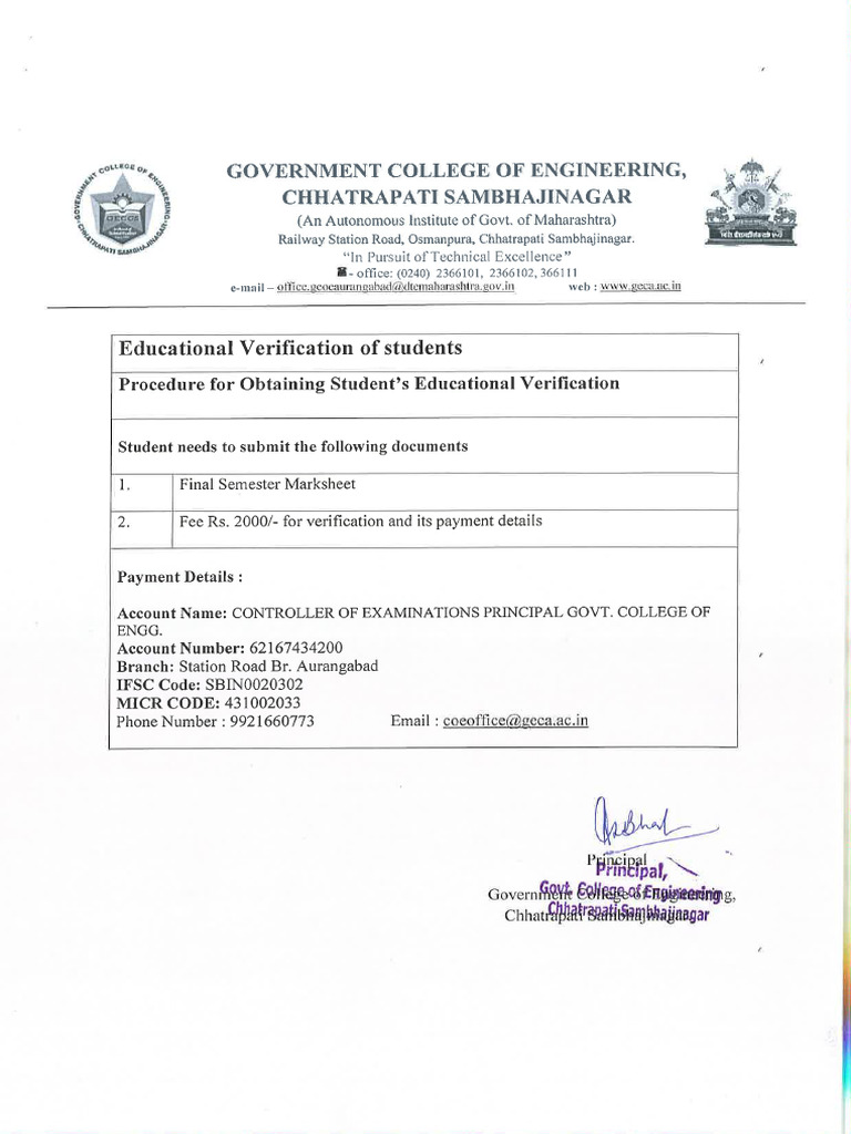 TC Transcript Verification Procedure | PDF