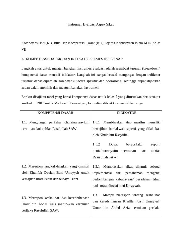 Instrumen - Evalu-WPS Office | PDF