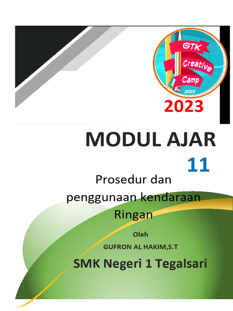 MODUL AJAR Prosedur Dan Penggunaan Kendaraan Ringan FASE F KELAS 11 | PDF MODUL AJAR Prosedur Dan Penggunaan Kendaraan Ringan FASE F KELAS 11 | PDF