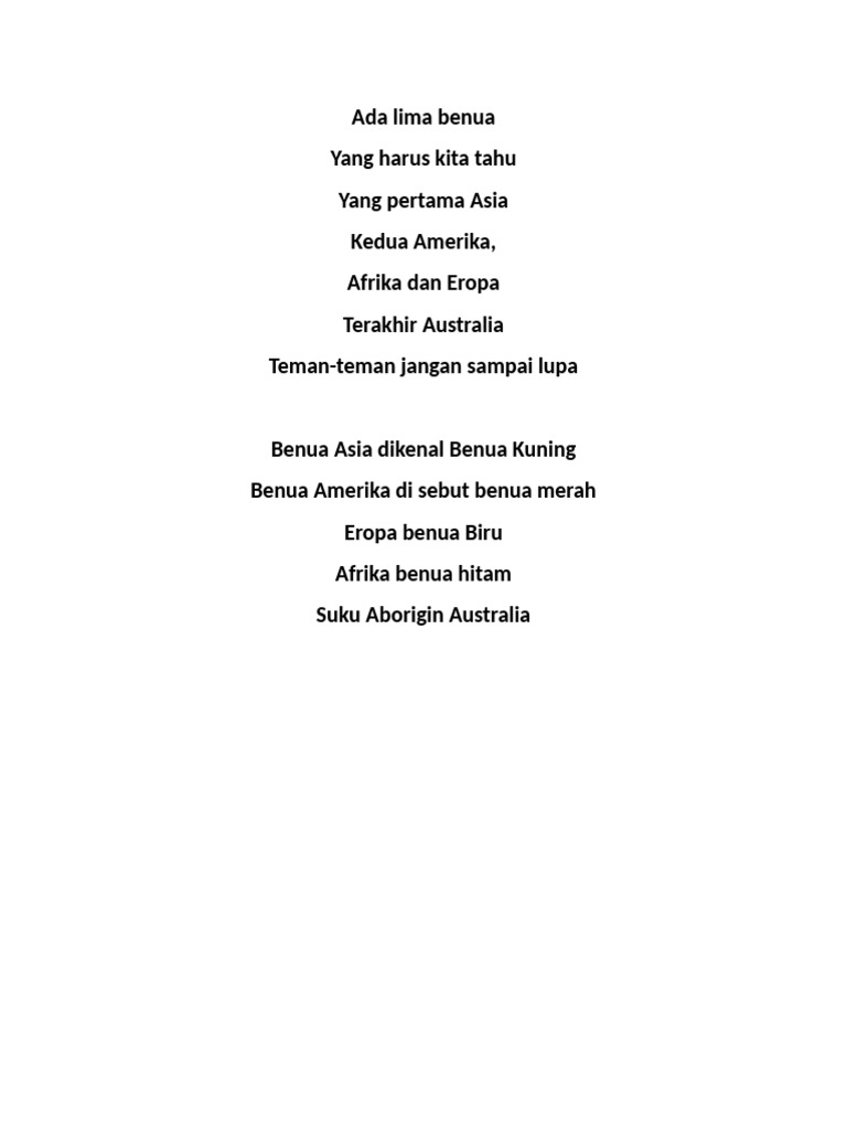 Ada Lima Benua | PDF