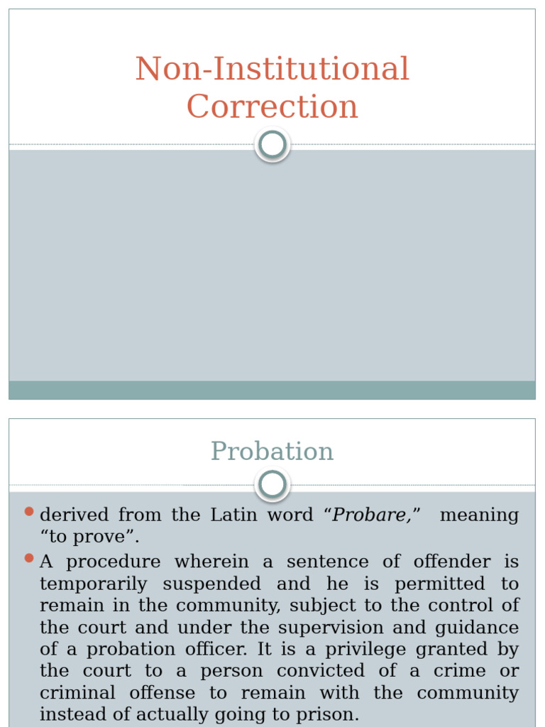 Non Institutional Correction | PDF