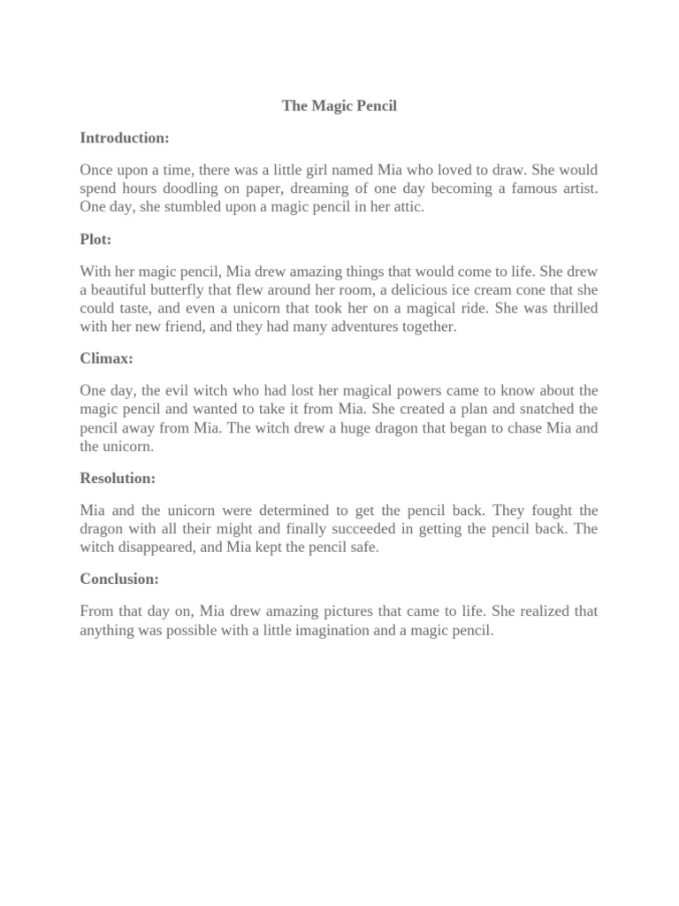 The Magic Pencil | PDF