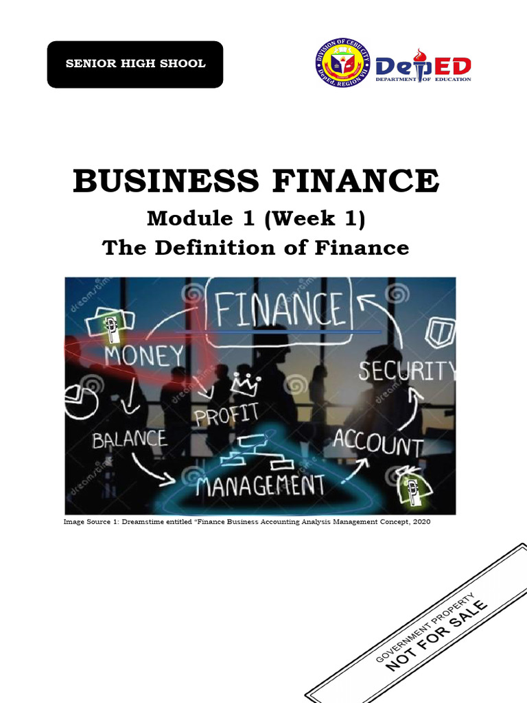 Business Finance q3 Week1 Module1 Edited For Students | PDF