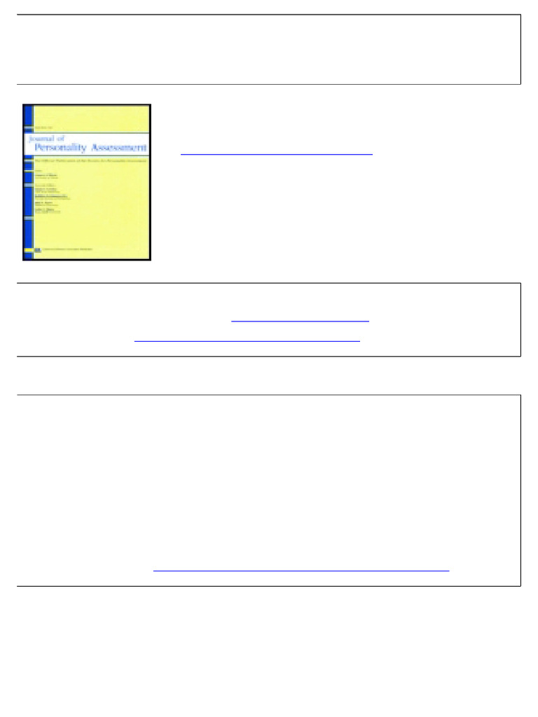 Dissociative Trance Disorder - Clinical and Rorschach Findings in Ten P ...