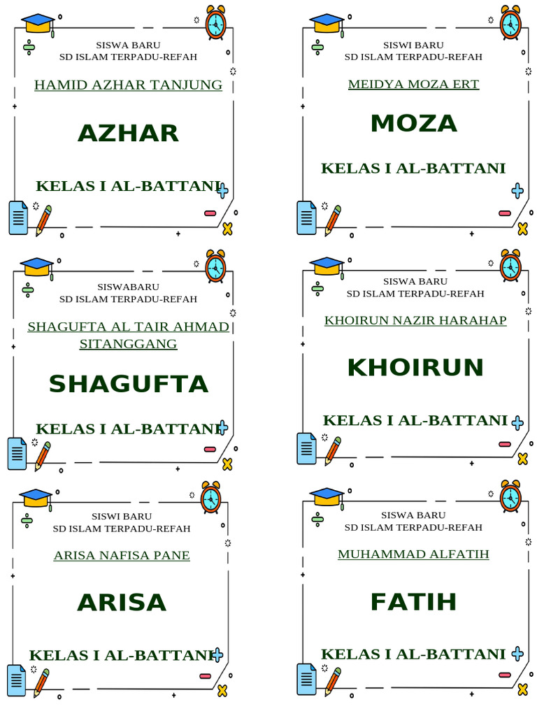 Nama Siswa Baru Kelas 1a 2 | PDF Nama Siswa Baru Kelas 1a 2 | PDF