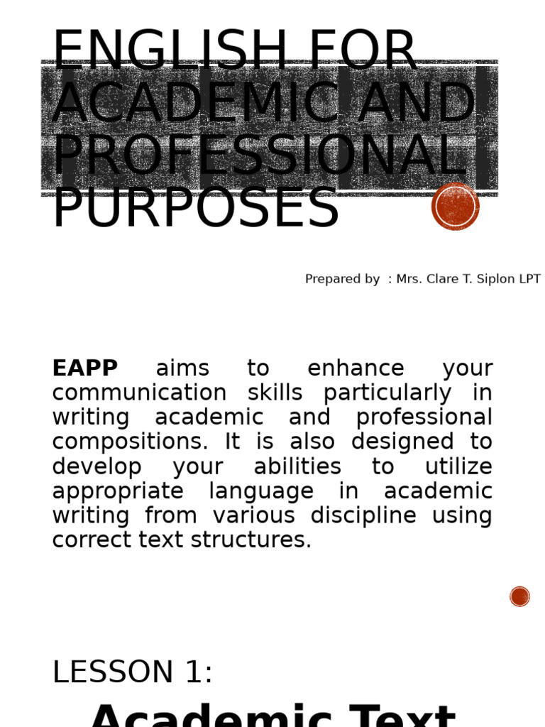 English for Academic and Professional Purposes | PDF