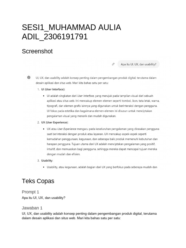 Sesi1 - Muhammad Aulia Adil - 2306191791 | PDF