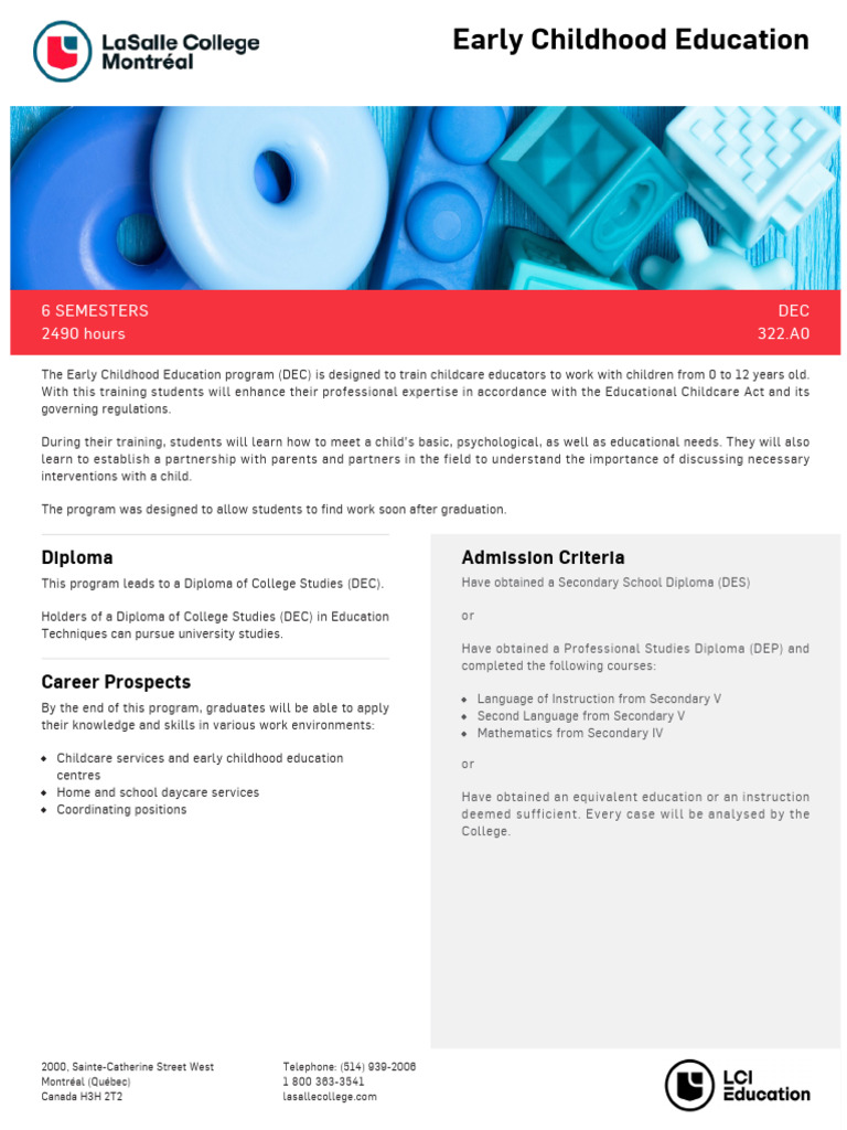 Dec Early Childhood Education Courses PdfBrochure en | PDF