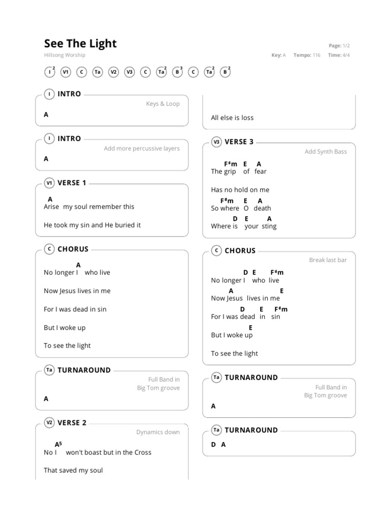 See The Light_Chart in A | PDF