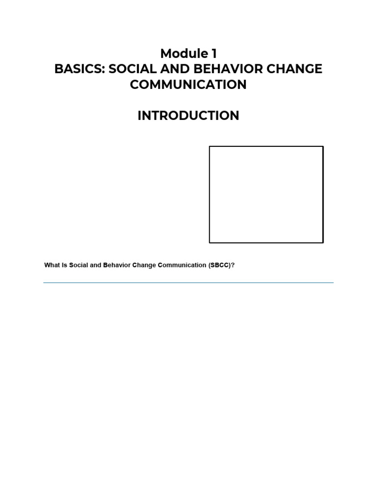 Module 1 DVC Elective 3 SBCC PDF (1) | PDF