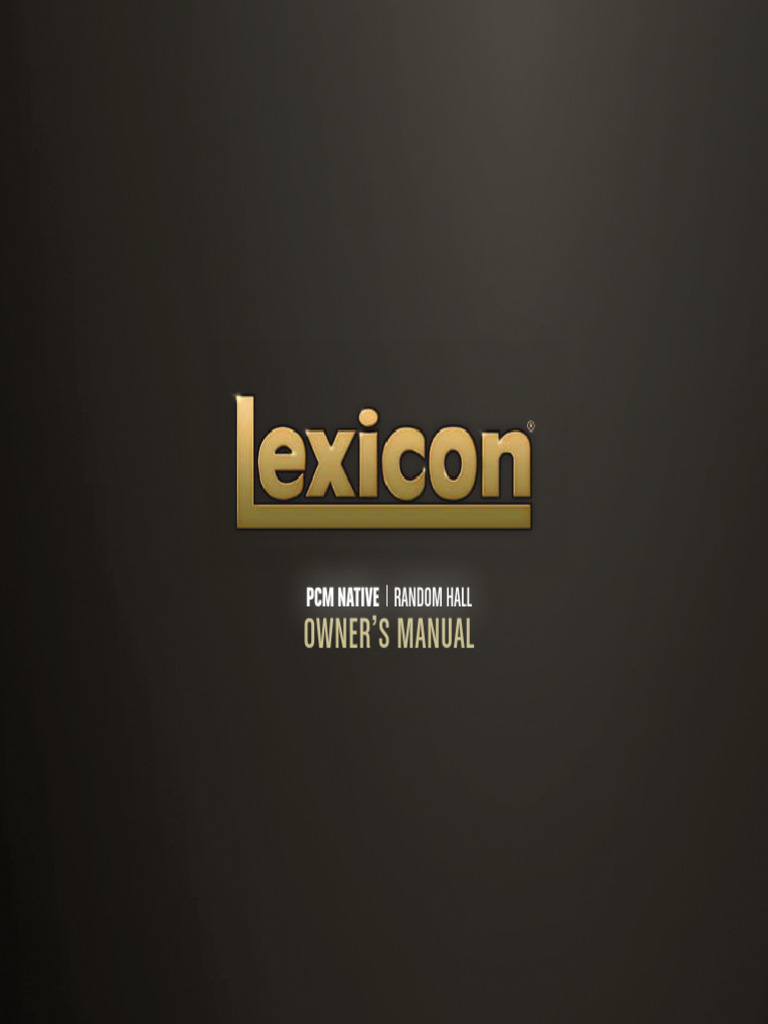 PCM Native Random Hall Manual | PDF