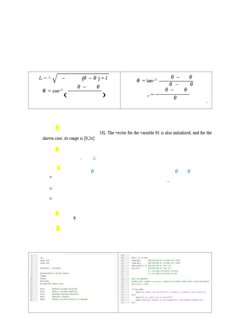 Práctica 9. 4bars Mechanism - Simulation Analysis | PDF