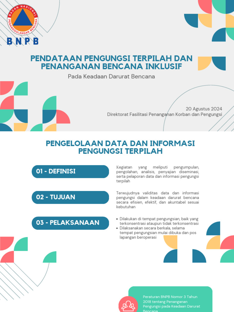 BNPB Merina Pendataan Pengungsi Terpilah Dan Penanganan Bencana Yang Inklusif | PDF