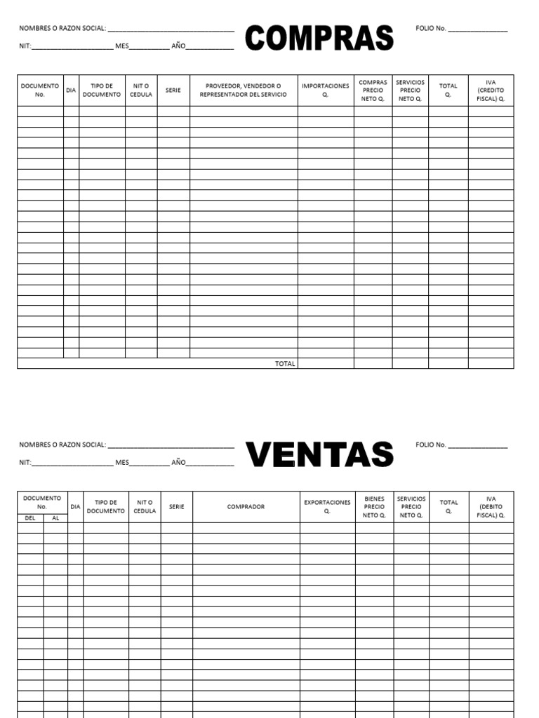 LIBRO COMPRAS Y VENTAS | PDF