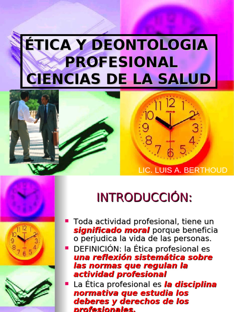 Etica y Deontologia Profesional | PDF