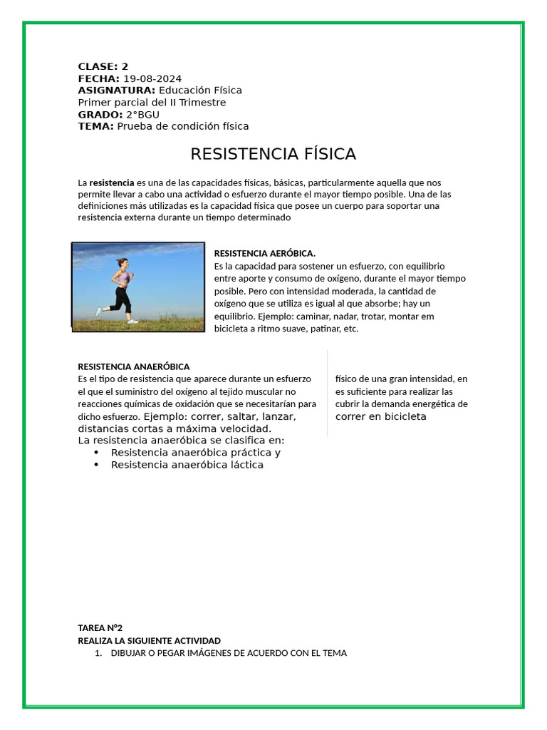2 Resistencia Física 2bgu 1p 2t | PDF