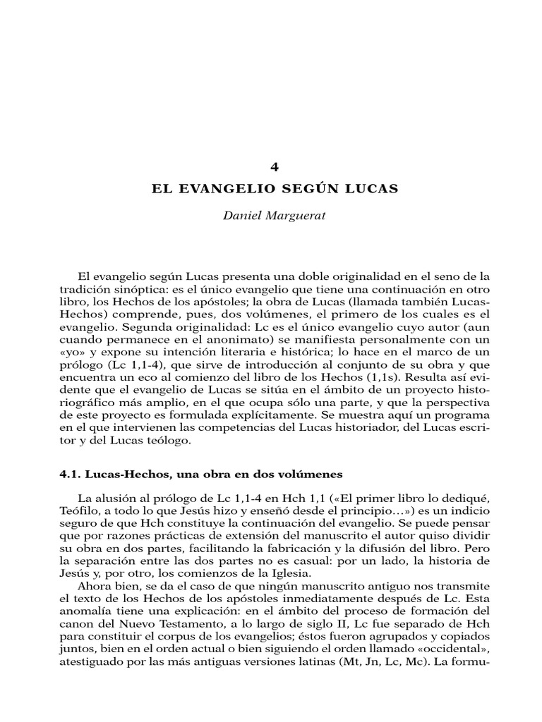 Lectura 5 - Evangelio de Lucas - Intro | PDF