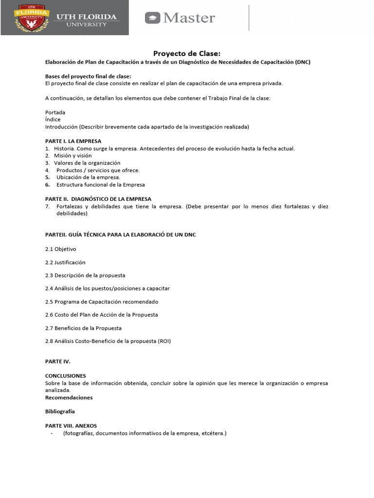 Proyecto de Clase | PDF