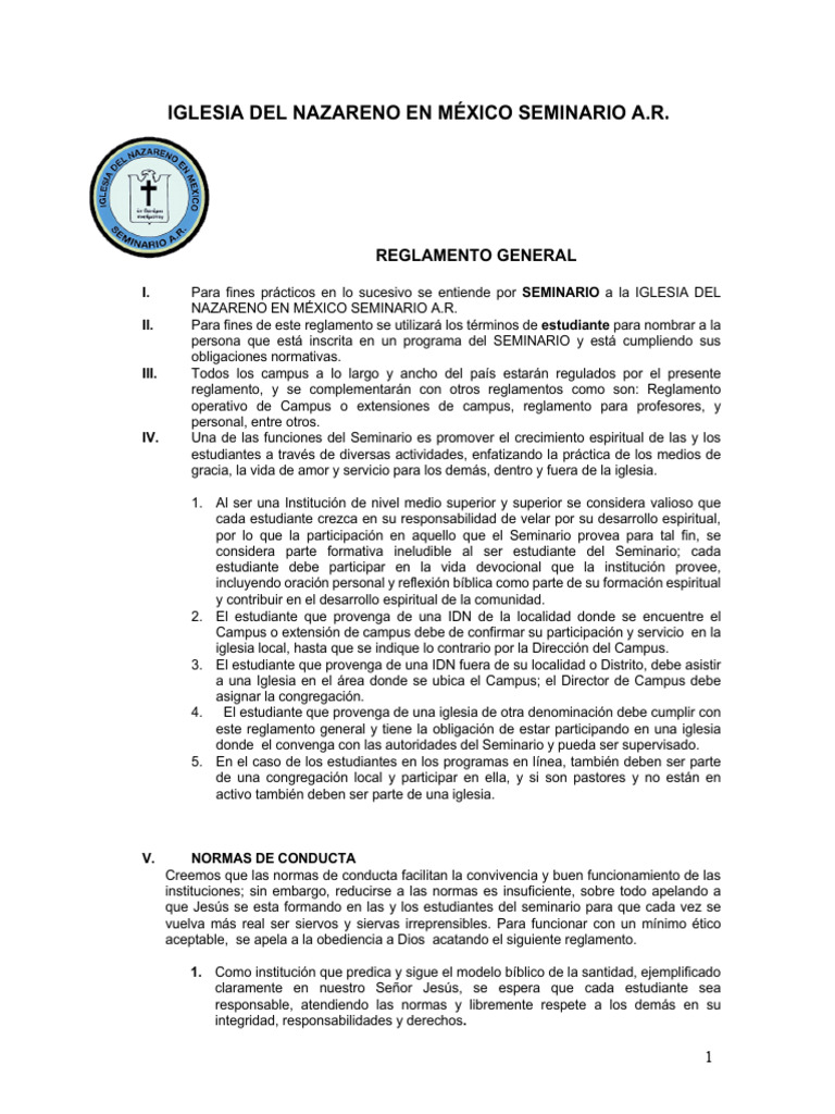 Reglamento General | PDF