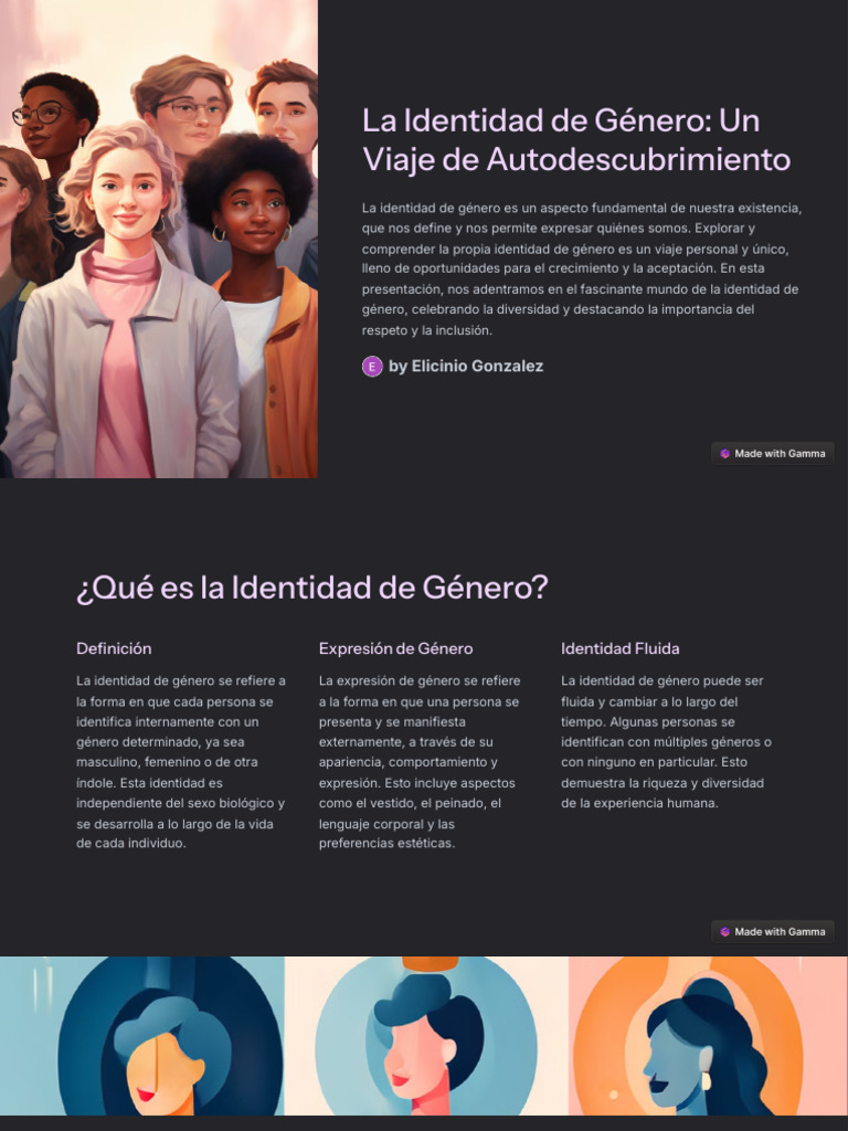 La Identidad de Genero Un Viaje de Autodescubrimiento | PDF