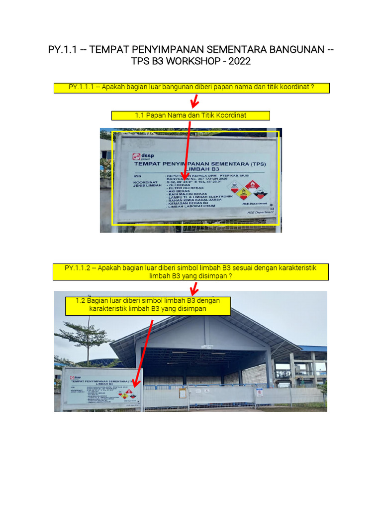 Py.1.1 - Tempat Penyimpanan Sementara Bangunan - Tps b3 Workshop - 2022 ...