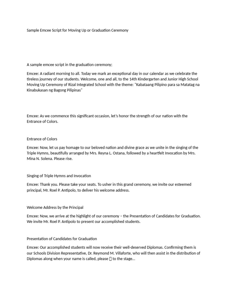 Moving Up Script | PDF