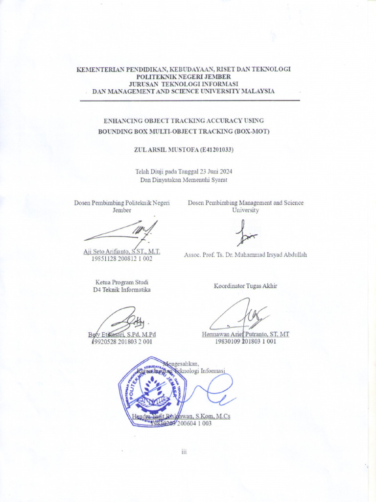 Berita Acara Skripsi Dan Lembar Pengesahan Mhsw Tif Inter Angk. 2021 | PDF