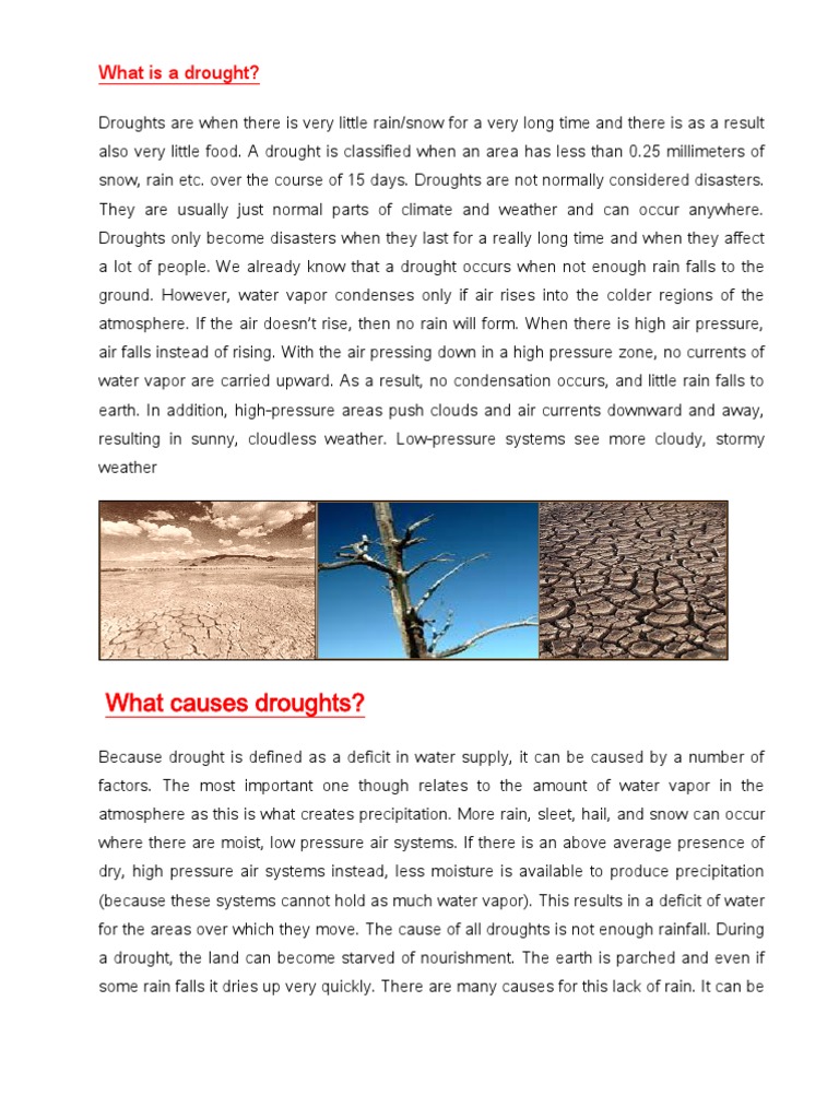Causes of Drought Explained | PDF | Drought | Rain