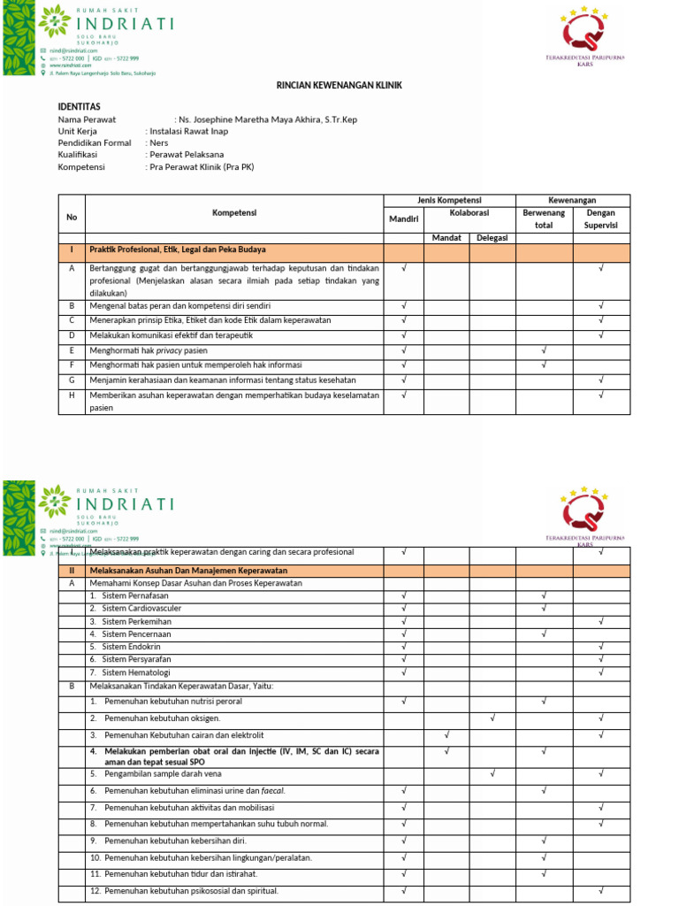 RKK Ns. Josephine Maretha Maya Akhira | PDF