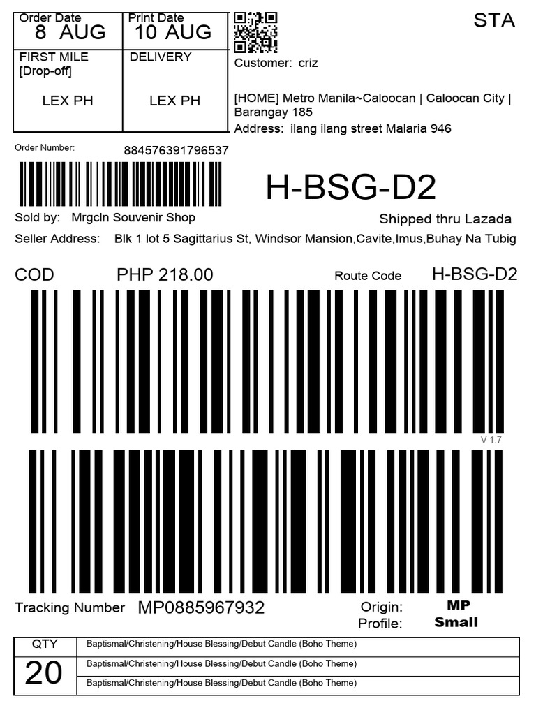 Waybill Sample | PDF