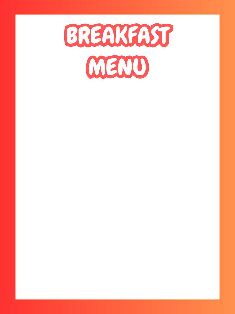 Breakfast Menu | PDF