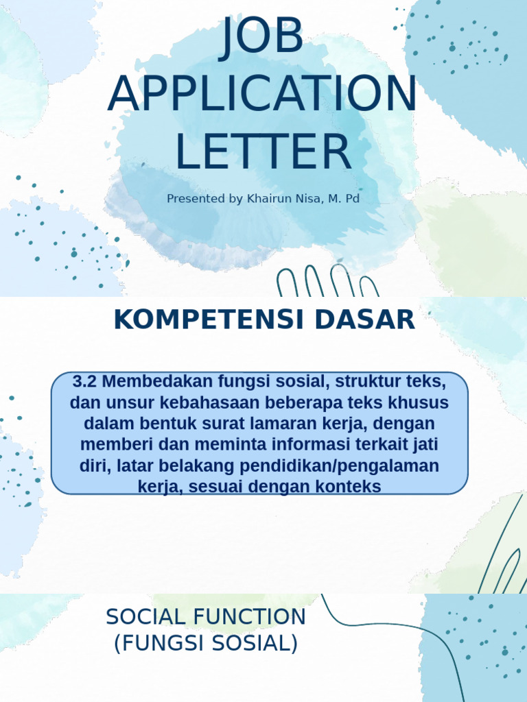 Job Application Letter | PDF