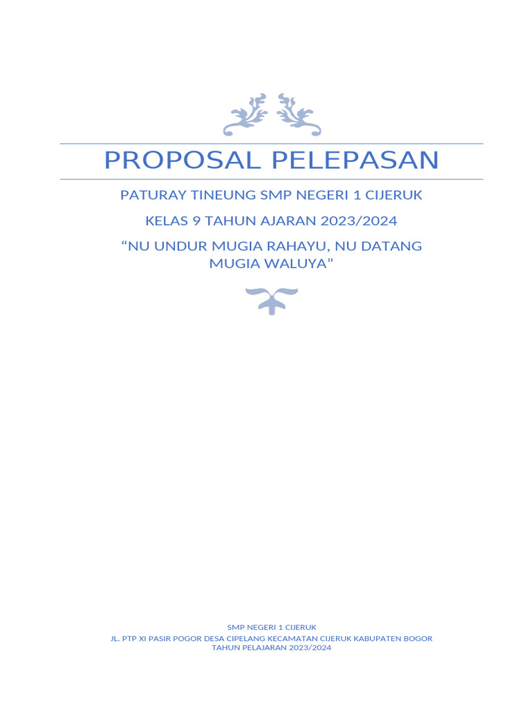Proposal Pelepasan | PDF