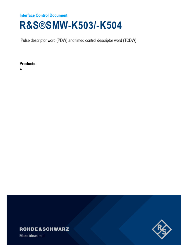ICD PDW TCDW Rev2.3 | PDF