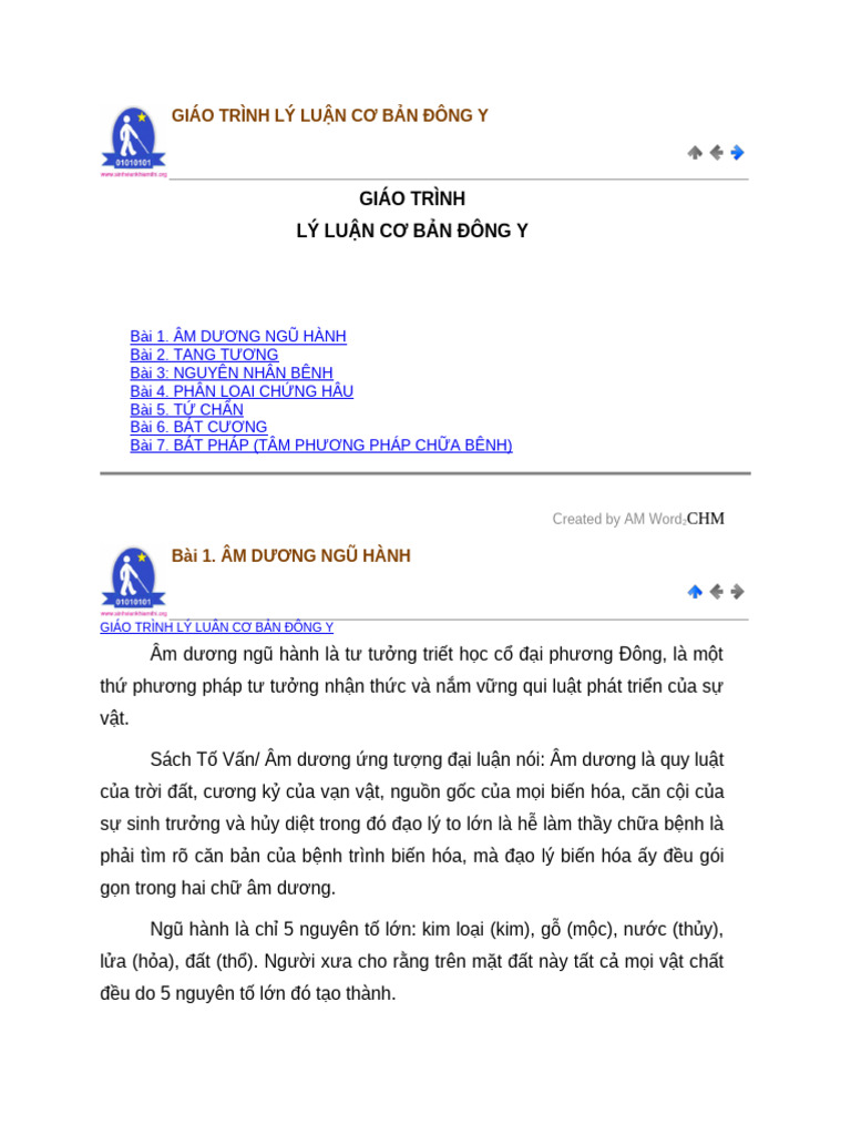 443. Giao trinh Ly luan co ban Dong Y - Học viên y học dân tộc | PDF