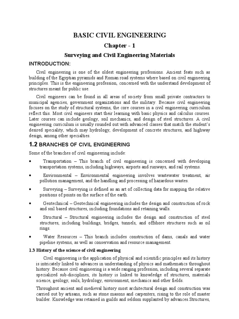 Basic Civil | PDF | Surveying | Civil Engineering