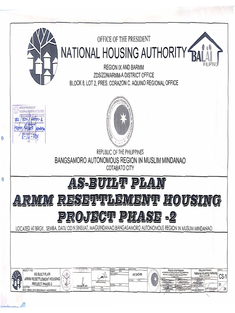 Approved As-Built Armm Resettlement Housing Project Phase 2 | PDF