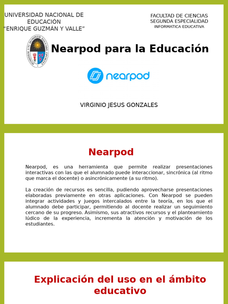 Nearpod: Herramienta Interactiva Educativa | PDF | Informática ...