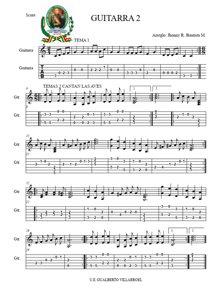 Temas en Guitarra | PDF