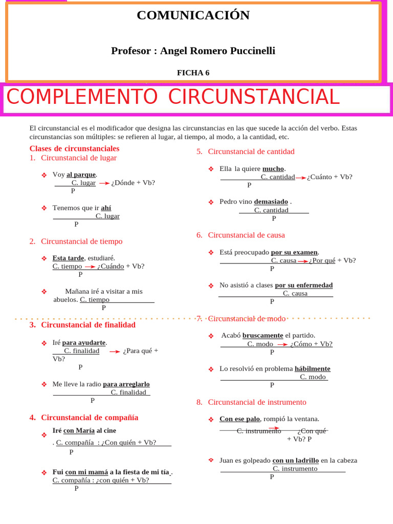 Complemento-Circunstancial - 1 | PDF