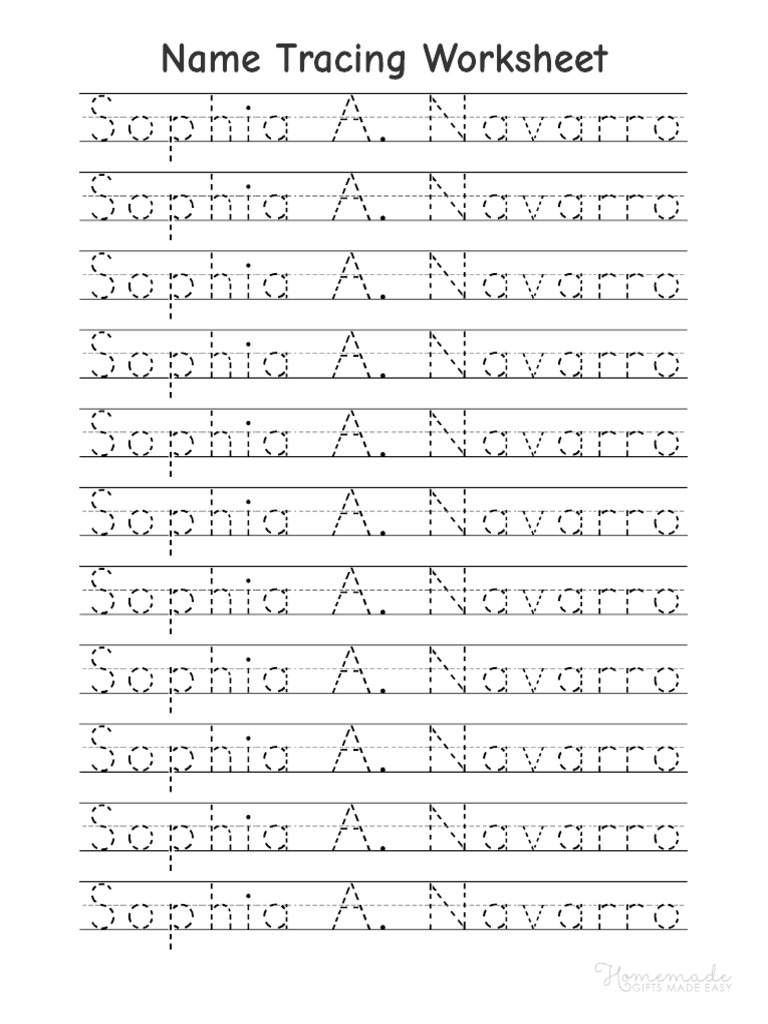 Name Tracing Worksheet | PDF