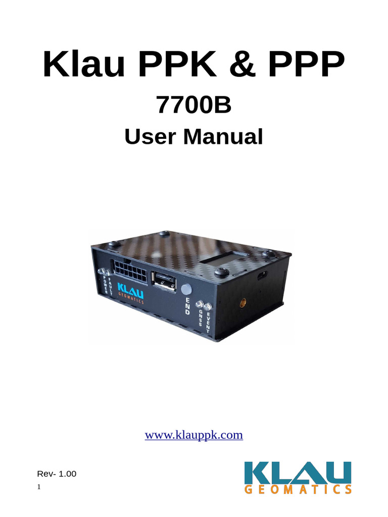 Klau Geomatics - 7700B Manual Rev1 | PDF