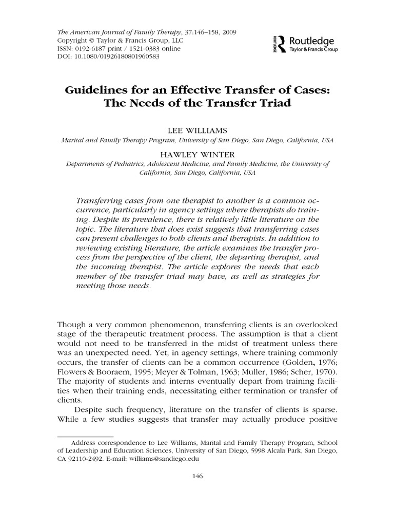 Article on Transfer of Cases | PDF