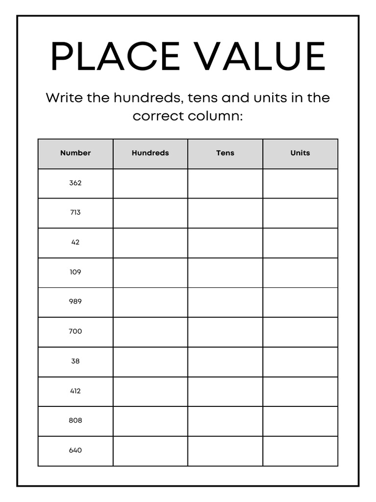 Colorful Place Value Mathematics Worksheet - 20240819 - 084331 - 0000 | PDF