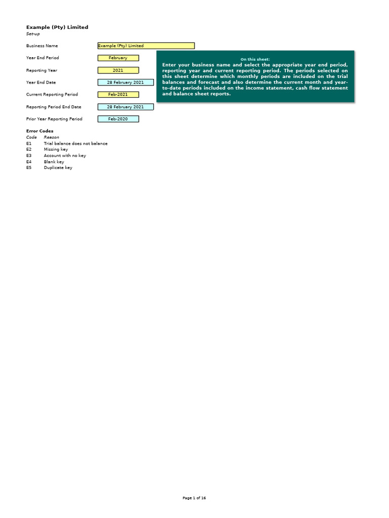 Management Accounts Template Example | PDF | Depreciation | Finance ...