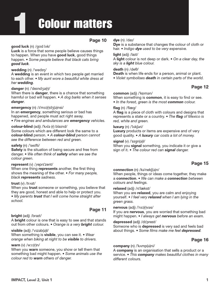 Impact Level 2 Wordlist 1 | PDF