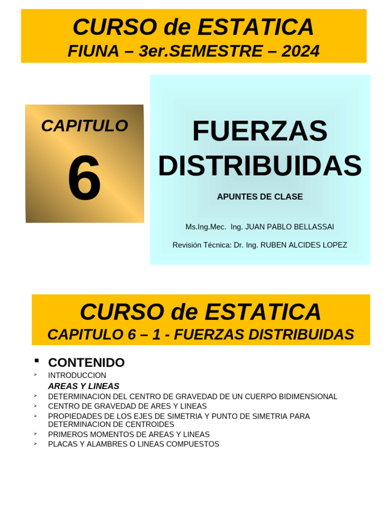 CAPITULO 6 - 1 - Fuerzas Distribuidas | PDF
