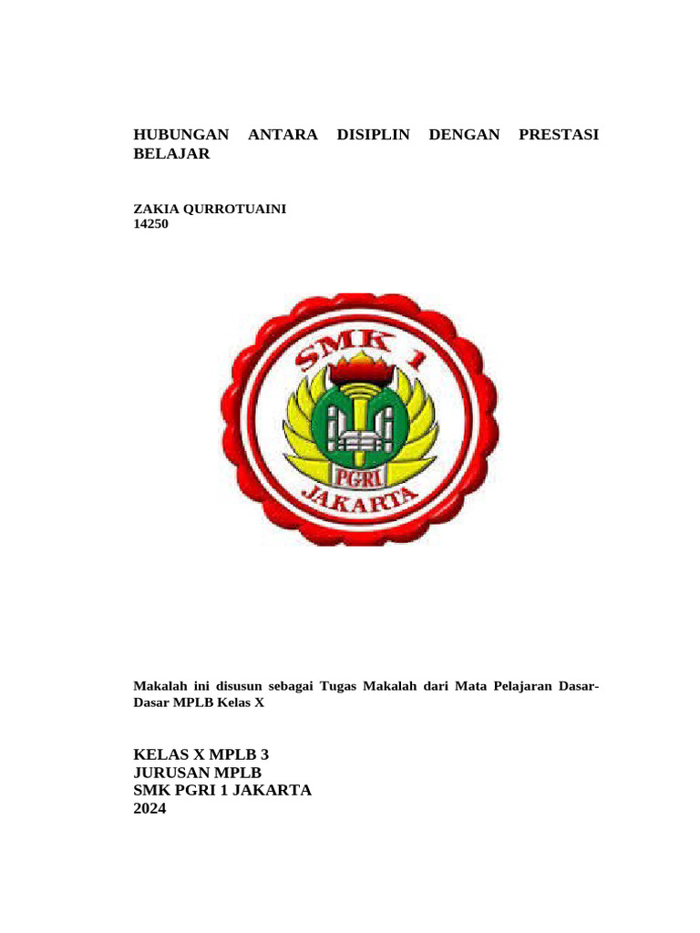 Zakia X MPLB 3 TMI | PDF