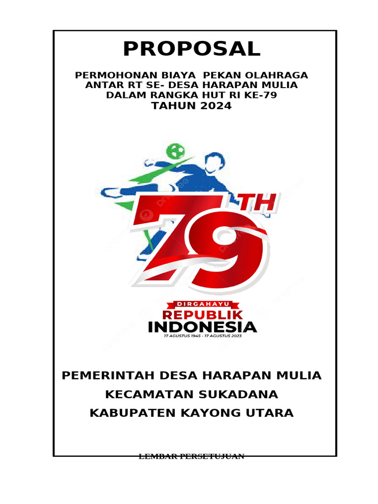 Proposal Turnamen Antar RT | PDF | Independence Days