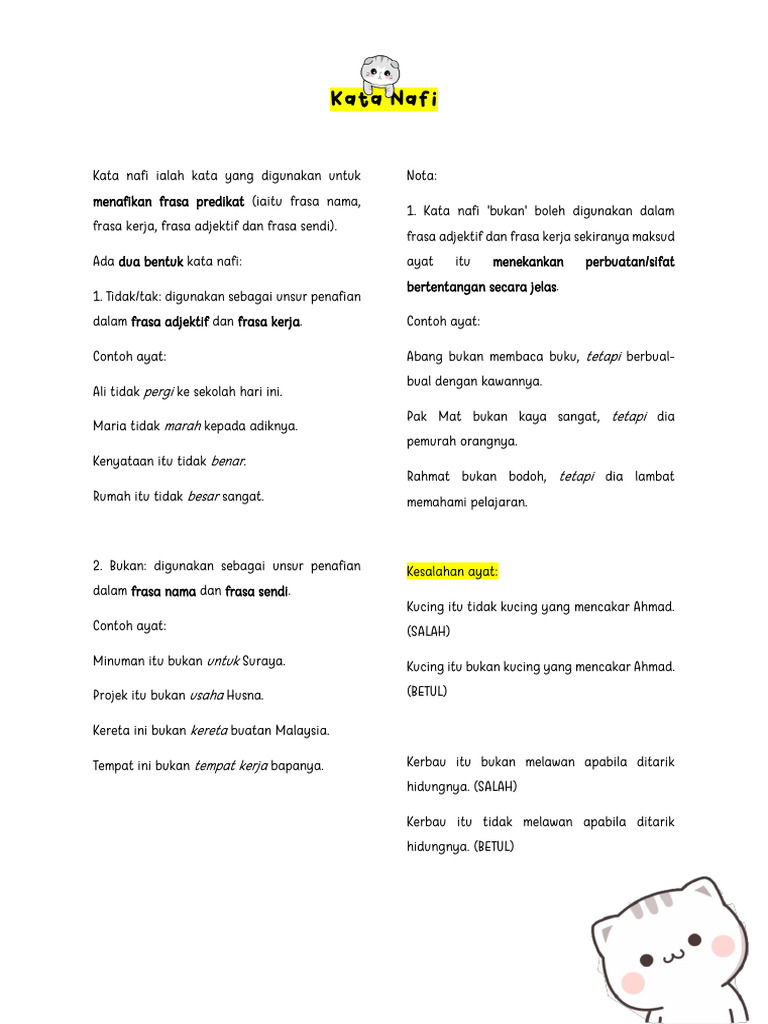 Kata Nafi | PDF